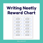 Neat Handwriting Reward Chart - Free Printable Page