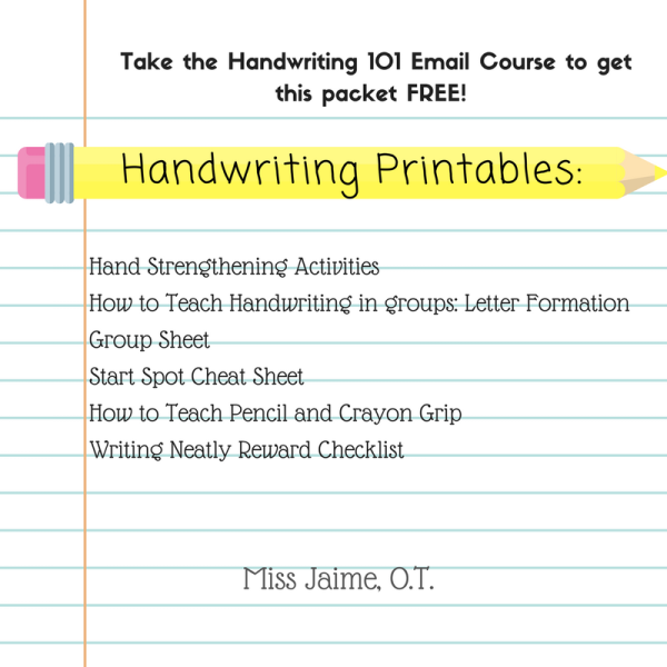 Handwriting Email Series Printable Packet - Miss Jaime O.T.